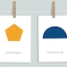 Minimalist Shapes Flashcards Printable Modern Basic Shape Flash Cards ...