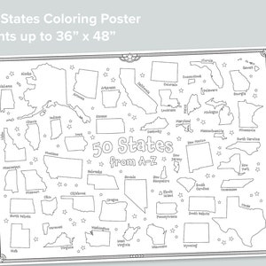 USA Bundle | Homeschool Printables | State Coloring Pages and Posters ...