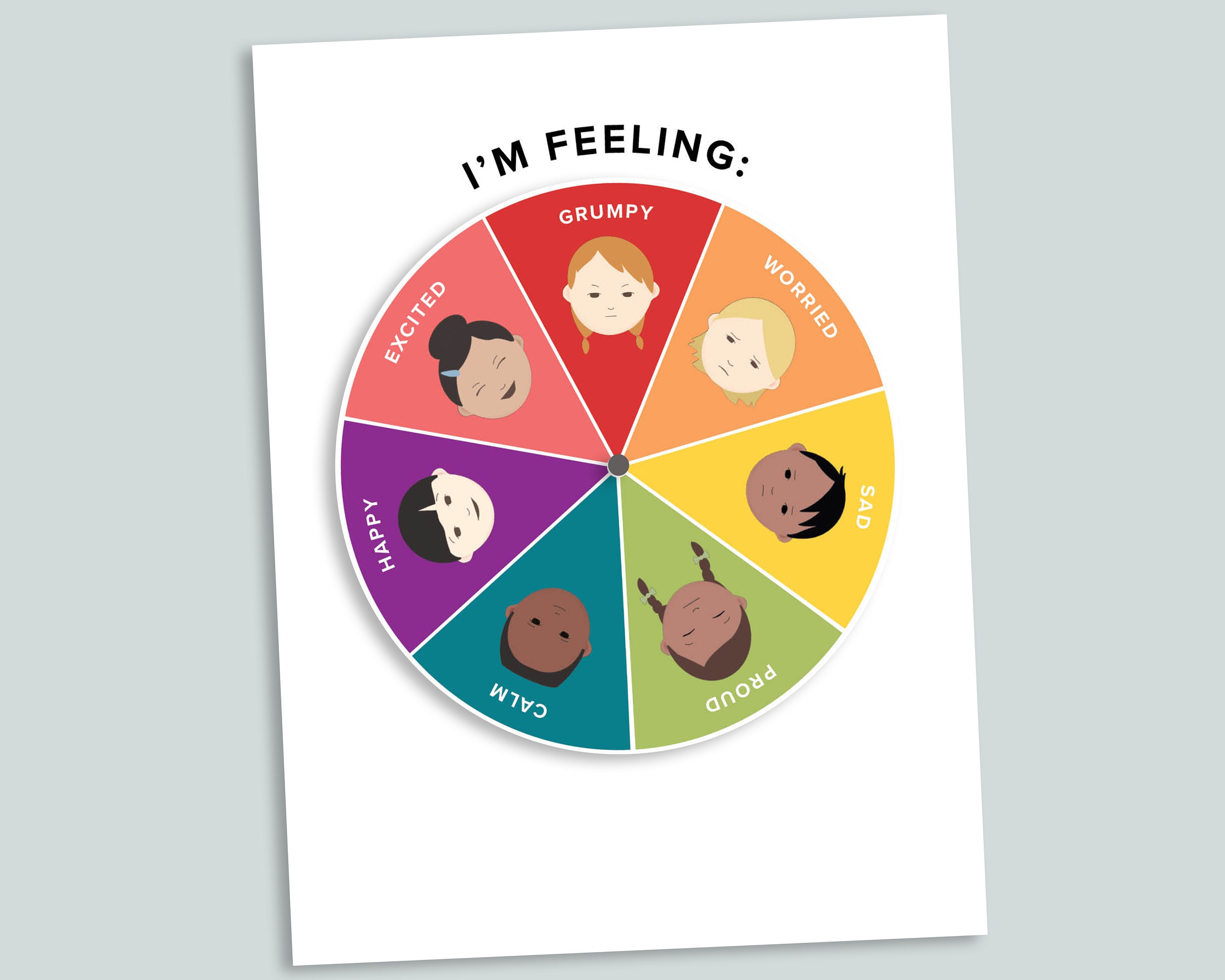 Emotions Spinner Wheel Printable | Feelings Flash Cards | Preschool ...