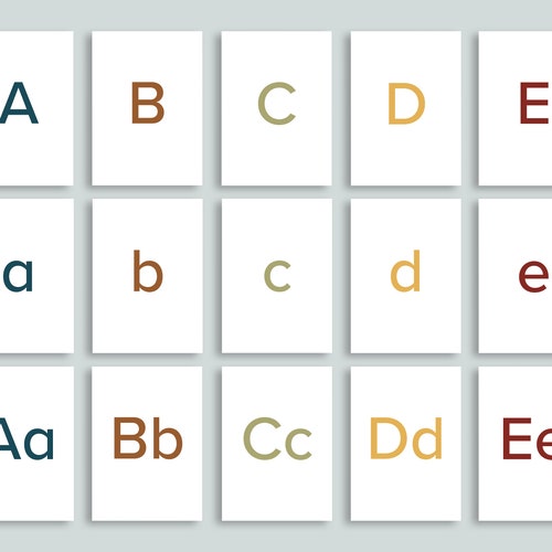 Minimalist ABC Toddler Cards Printable Flashcards Kids - Etsy
