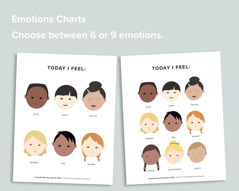 Emotions Bundle Flashcards Printable Feelings Flash Cards | Etsy