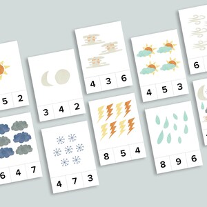 Count and Clip BUNDLE 2 | Clothespin Number Cards | Nature Homeschool ...