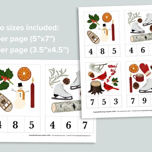 Winter Nature Count and Clip Number Cards 1-10 | Holiday Learning ...