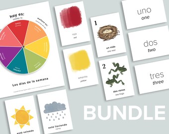 BUNDLE Spanish Preschool Homeschool Printable Color Nature | Etsy