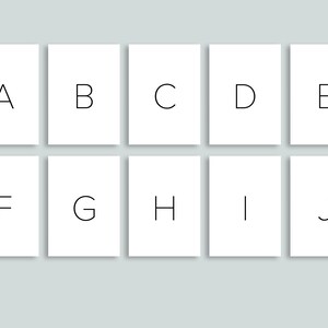 Minimalist ABC Toddler Cards Printable Flashcards | Kids Alphabet ...