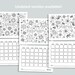 Undated Nature Coloring Calendar | Printable Monthly Wall Calendar ...