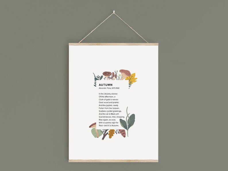 Autumn Poetry Print BUNDLE Charlotte Mason Fall Printable | Etsy