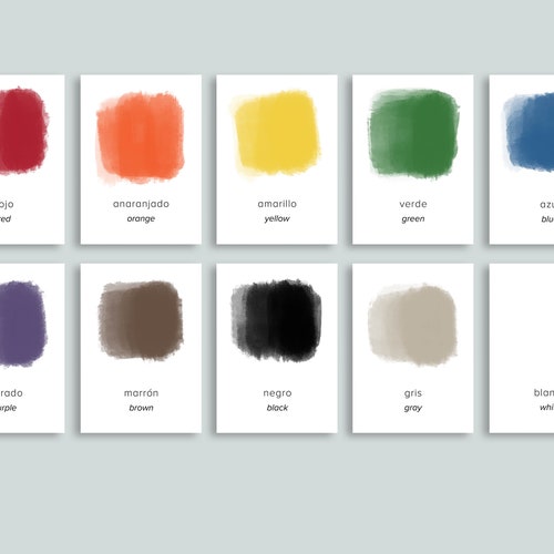 Spanish & English Shapes Bilingual Flashcards Printable - Etsy