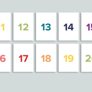 Number Cards 1-20 Printable | Preschool Homeschool Classroom | Math ...