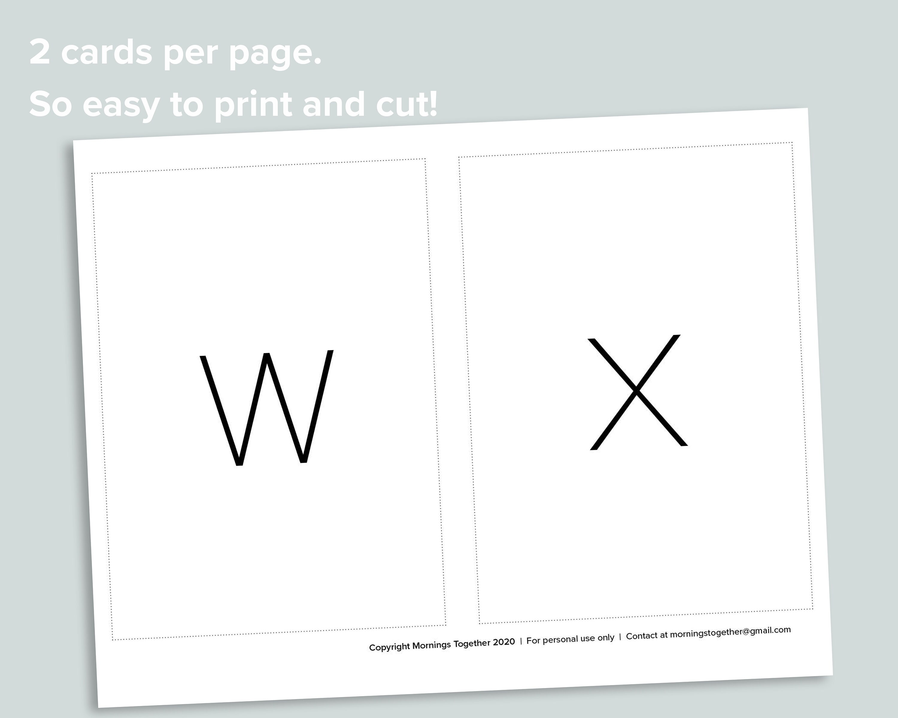 Minimalist ABC Toddler Cards Printable Flashcards Kids | Etsy