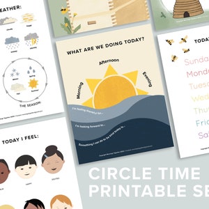 Preschool Circle Time Morning Menu Book Printable Calendar - Etsy