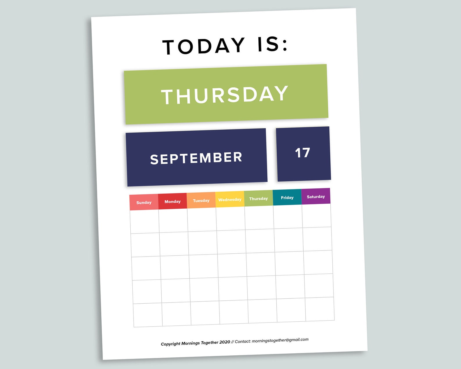 Preschool Kids Calendar Board Printable Pages Perpetual Today Date ...