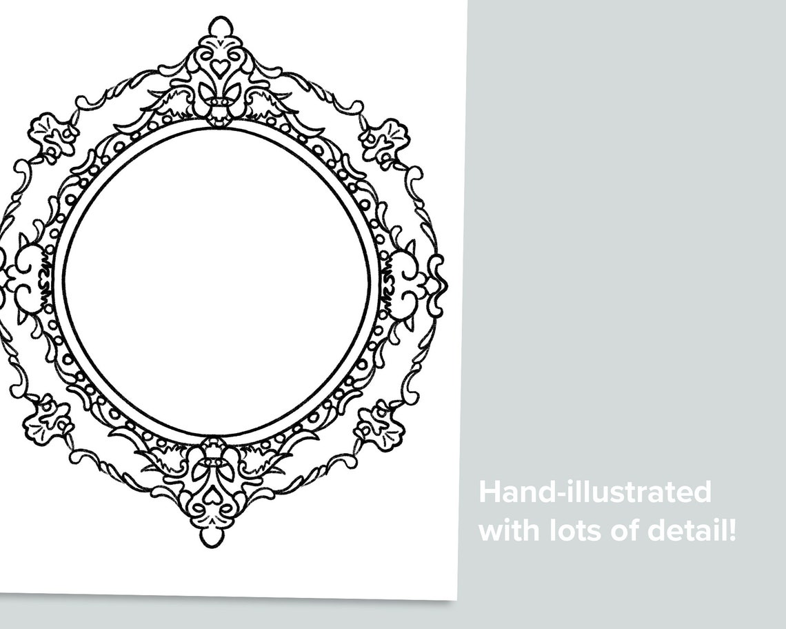 Picture Frames Giant Coloring Poster Homeschool Printables - Etsy