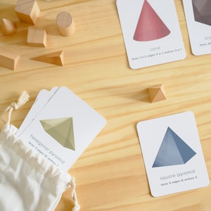Minimalist 3D Shapes Flashcards Printable | Modern Geometry Basic Shape ...