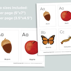 Nature ABC Cards Printable | Homeschool Printables Preschool Nursery ...