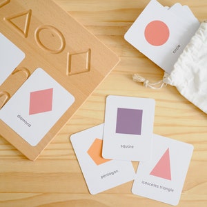 Minimalist Shapes Flashcards Printable | Modern Basic Shape Flash Cards ...