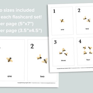 Bee Number Cards 1-20 | Charlotte Mason Nature Flashcards | Homeschool ...