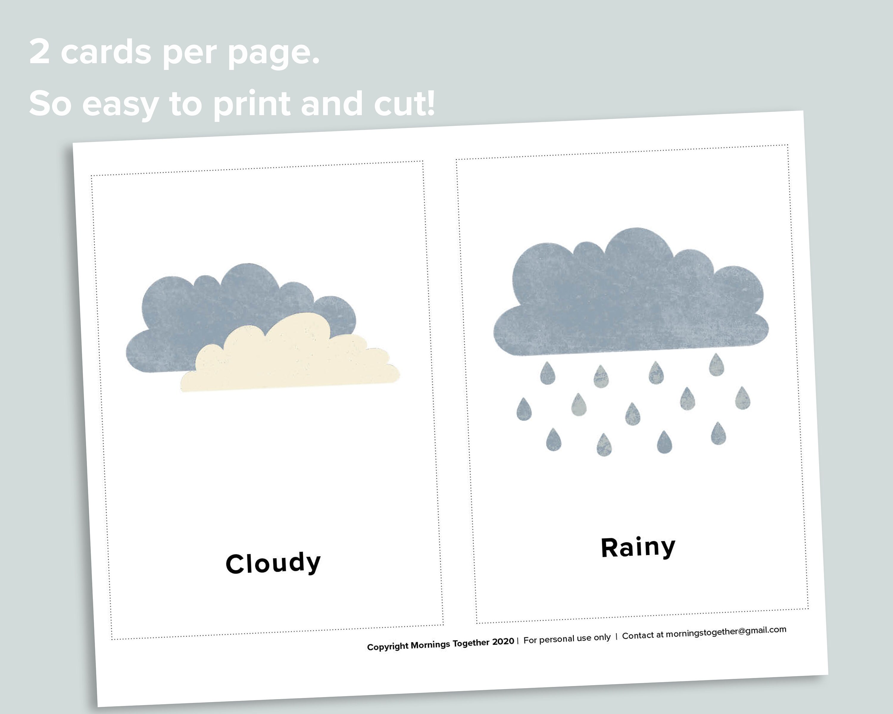 Weather Printable BUNDLE Homeschool Kids Calendar Printables | Etsy