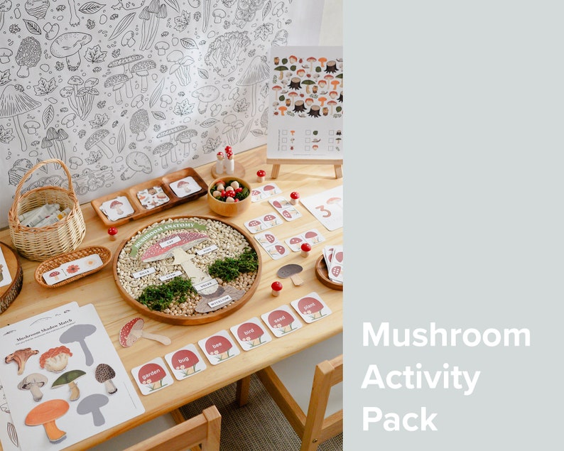Mushroom Activity Pack Bundle | Homeschool Printables | Coloring Poster ...