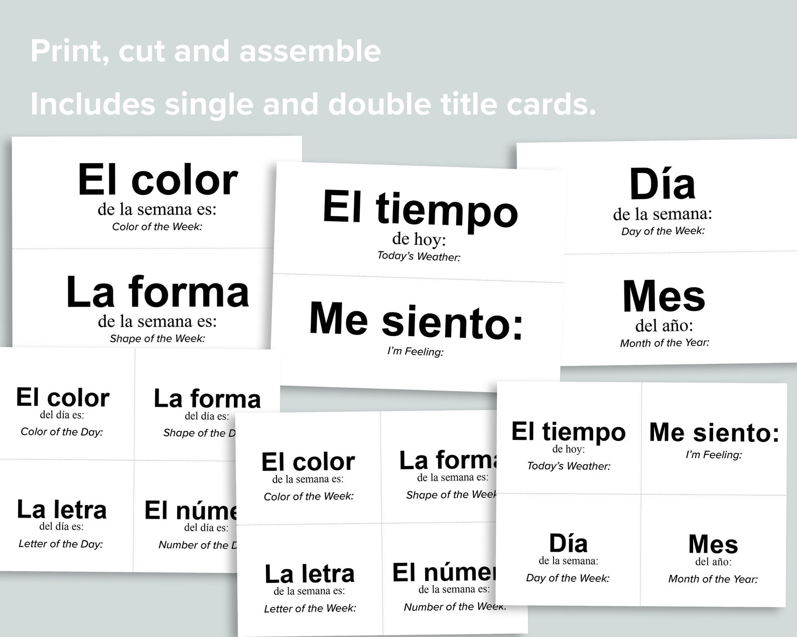 Spanish & English Preschool Circle Time Board Bundle - Etsy