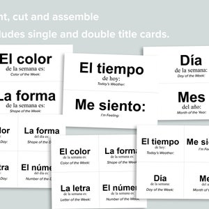 Spanish & English Preschool Circle Time Board Bundle | Bilingual ...