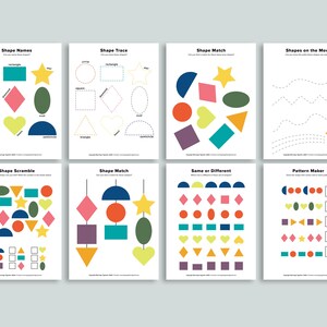 Shapes Printable Bundle Shape Flashcards Busy Book Quiet - Etsy