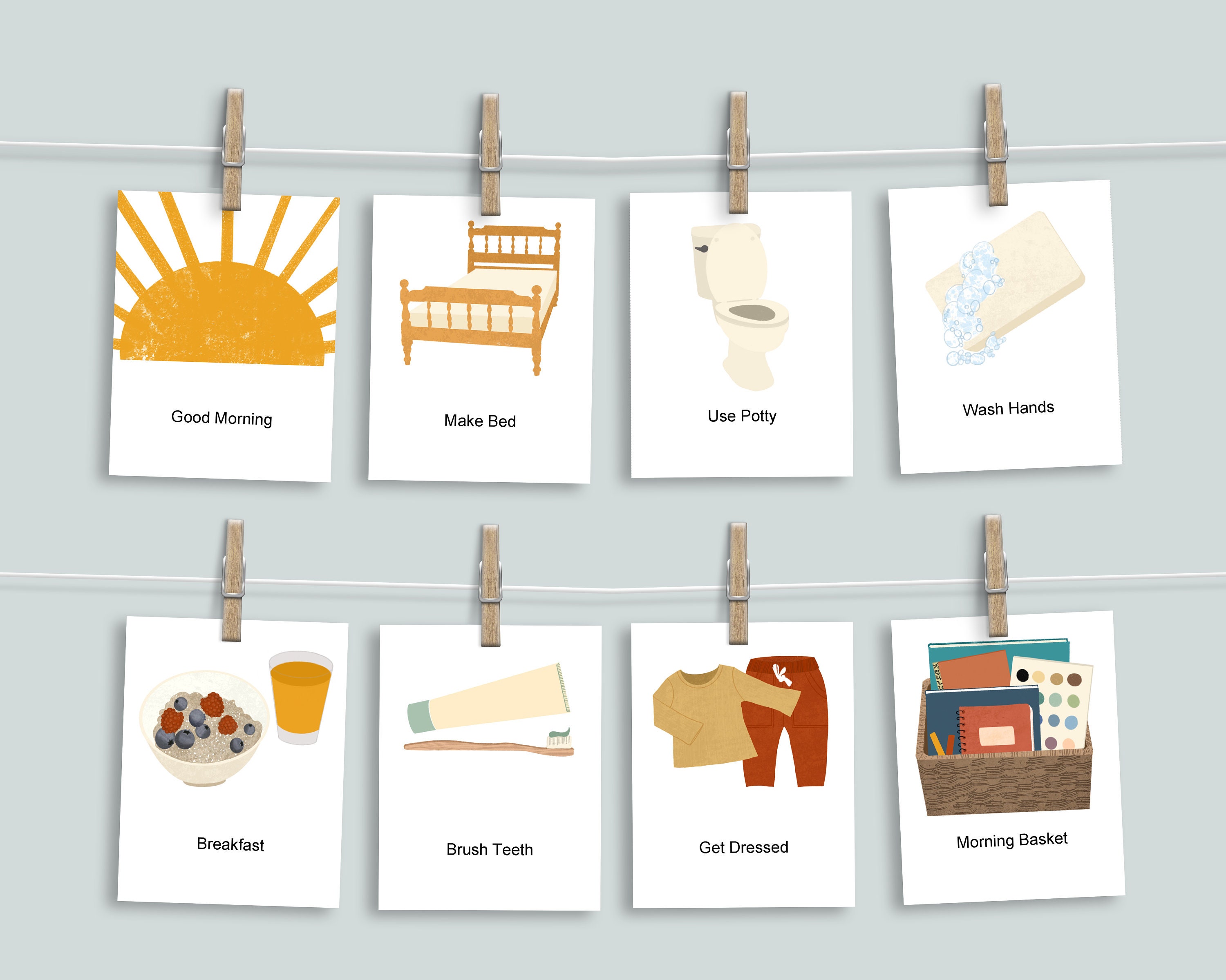 Editable Daily Rhythm Cards Printable Bundle Morning Evening - Etsy Canada