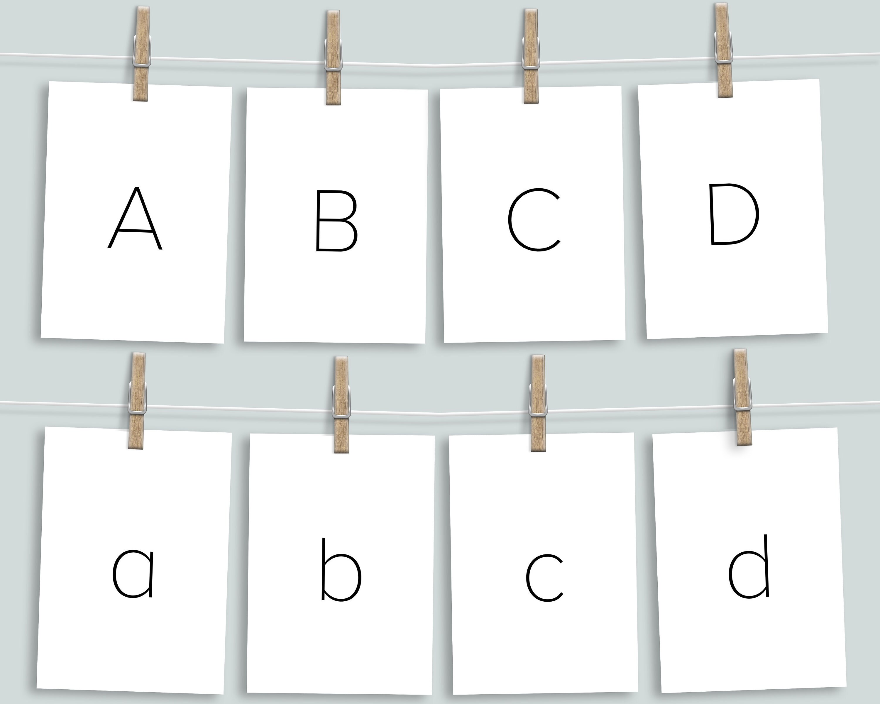 Minimalist ABC Toddler Cards Printable Flashcards Kids | Etsy