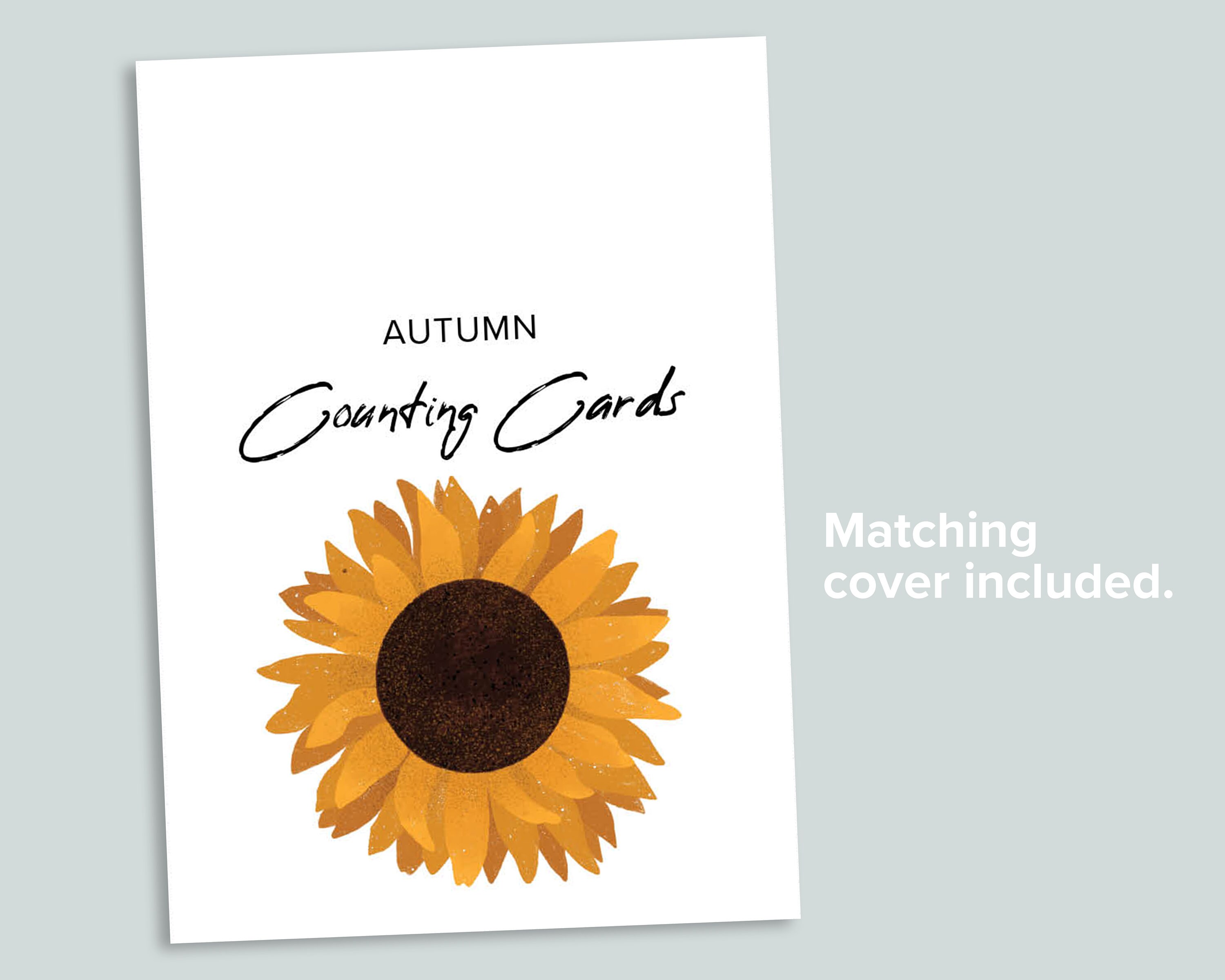 Autumn Nature Number Cards Printable Fall Homeschool | Etsy