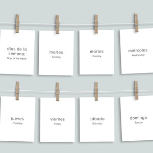 Spanish & English Preschool Circle Time Board Bundle Small Cards ...