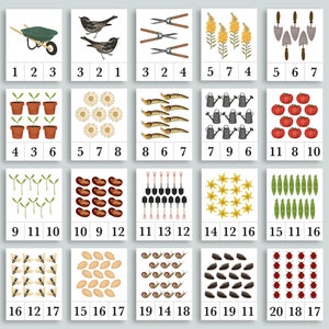 Garden Count and Clip 1-20 Number Cards | Nature Homeschool Printables ...