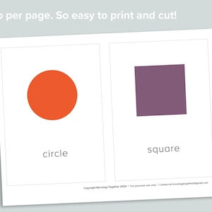 Minimalist Shapes Flashcards Printable | Modern Basic Shape Flash Cards ...