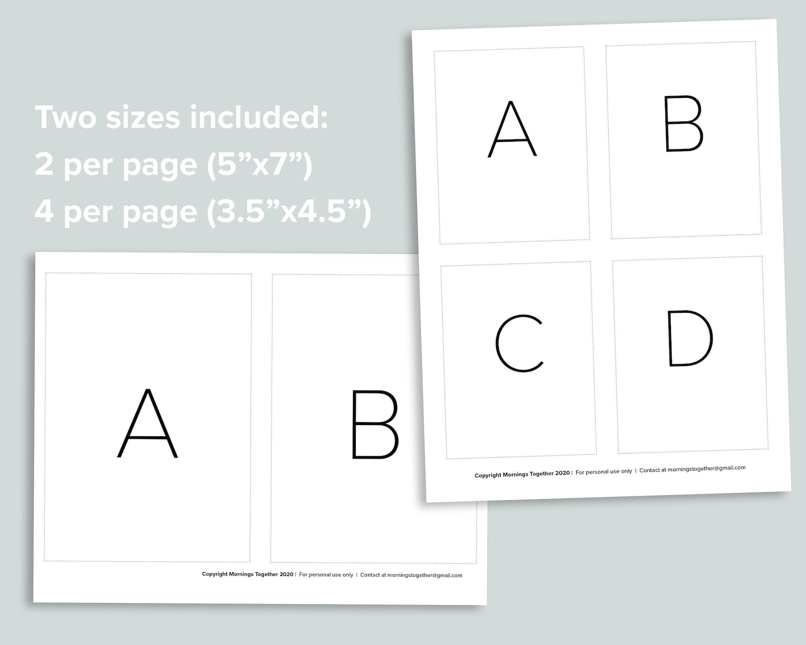 Minimalist ABC Toddler Cards Printable Flashcards | Kids Alphabet ...