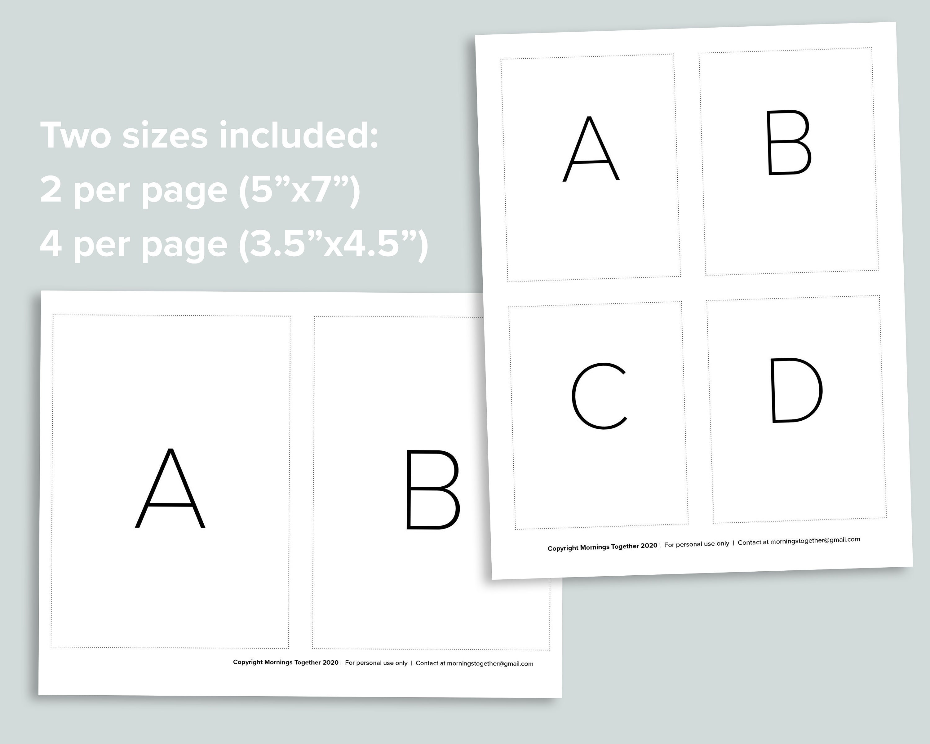 Minimalist ABC Toddler Cards Printable Flashcards | Kids Alphabet ...