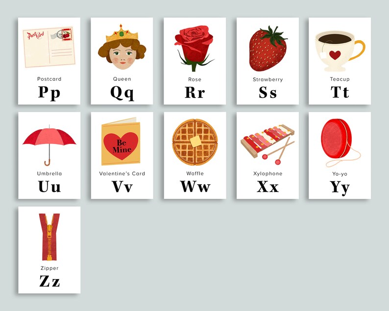 Valentine ABC Cards Printable | Valentine's Day Alphabet Homeschool ...