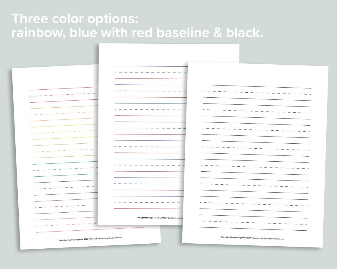 Lined School Paper Draw and Write Pages Printable | Etsy