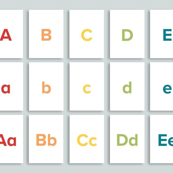 Alphabet Flashcards - Etsy