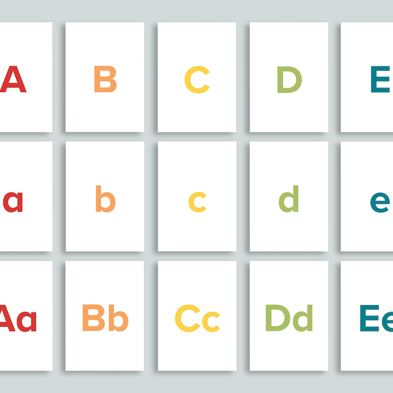 Alphabet Flashcards - Etsy