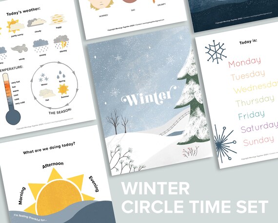Winter Preschool Circle Time Morning Menu Book Printable | Etsy