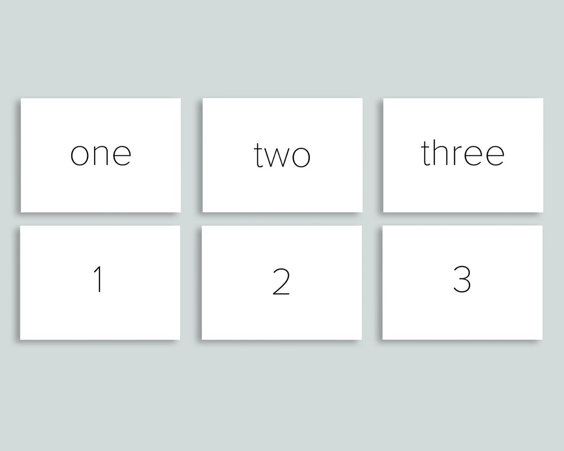 Number Cards 1-20 Printable Preschool Homeschool Classroom | Etsy