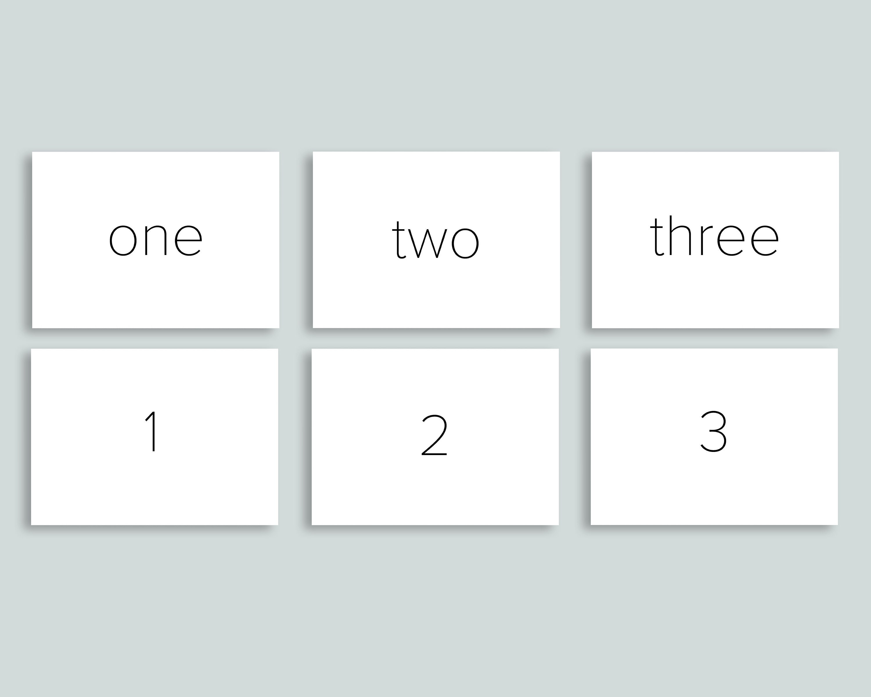 Number Cards 1-20 Printable Preschool Homeschool Classroom | Etsy