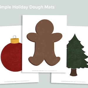 Preschool Holiday Dough Mat Printable | Christmas Activity | Nature ...