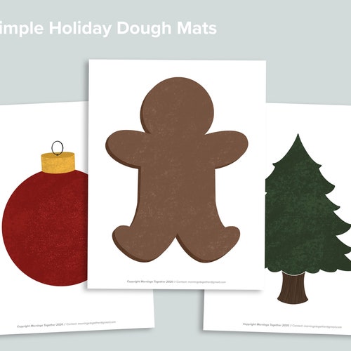 Preschool Holiday Dough Mat Printable Christmas Activity - Etsy