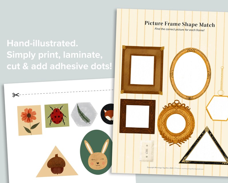 Preschool Shapes Matching Activity | Nature Shape Busy Book Pages ...