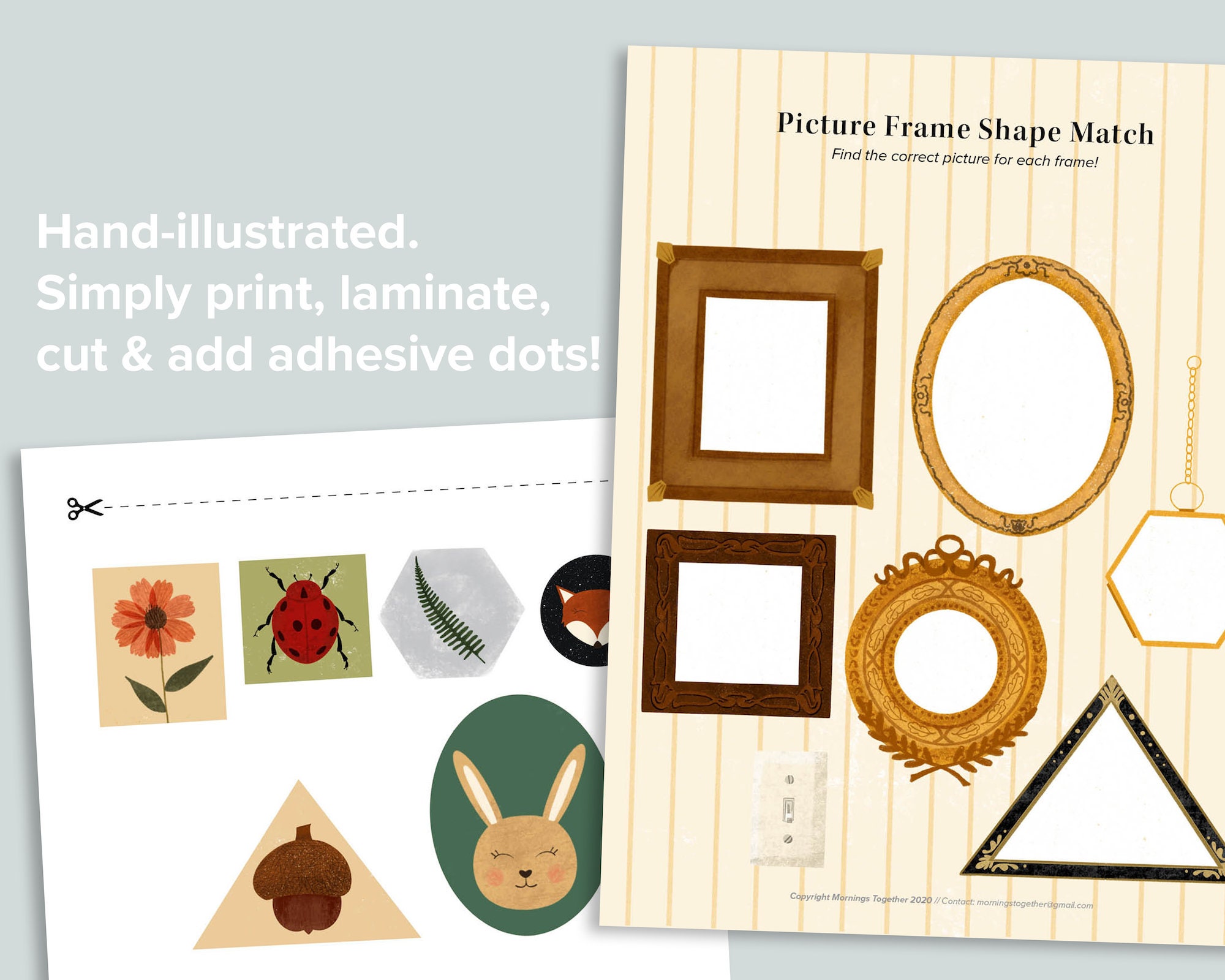 Preschool Shapes Matching Activity Nature Shape Busy Book - Etsy