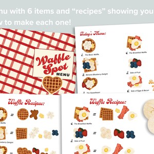 Waffle Restaurant Pretend Play Printable | Dramatic Play Bundle ...