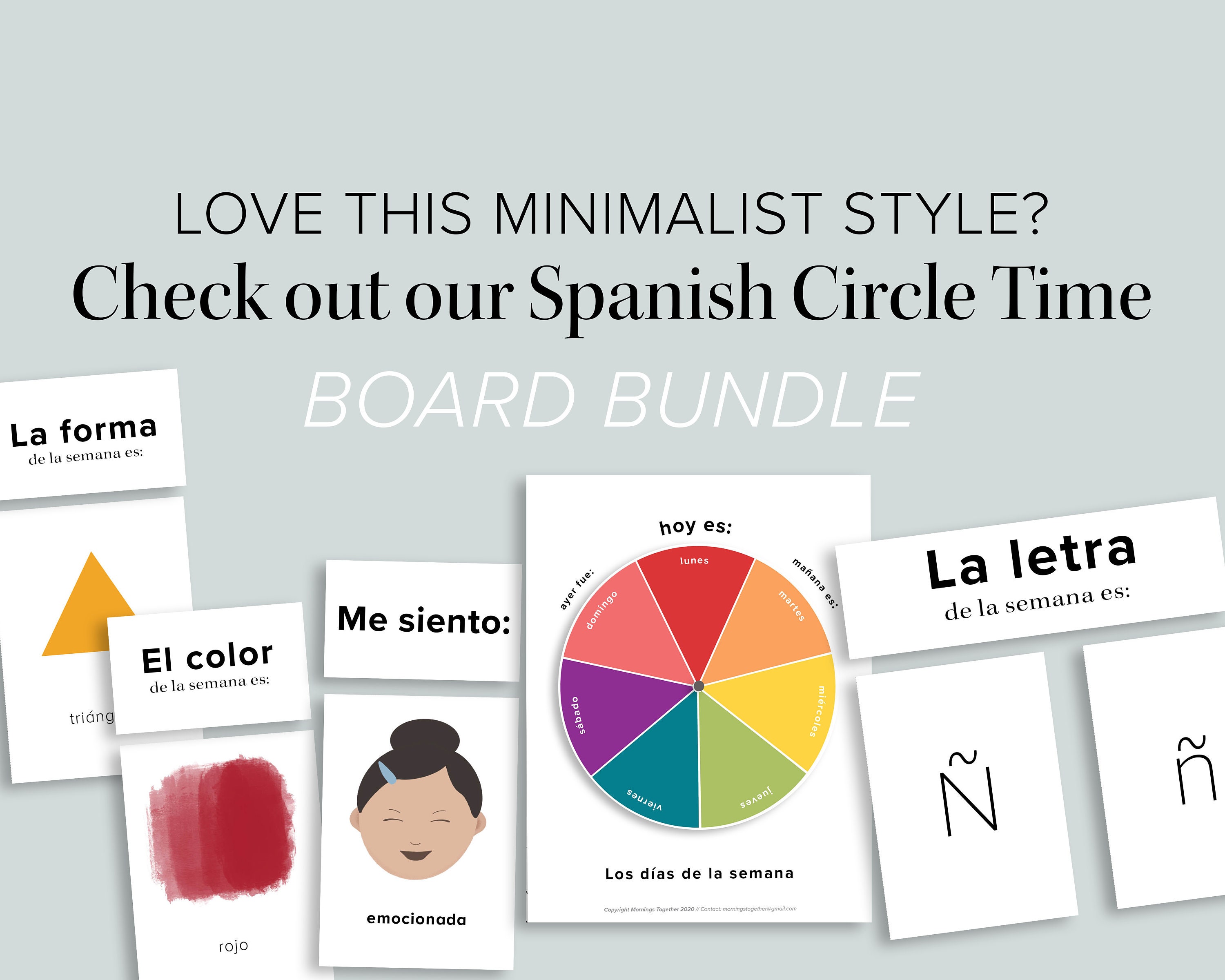 Spanish Preschool Kids Calendario Calendar Board Printable | Etsy