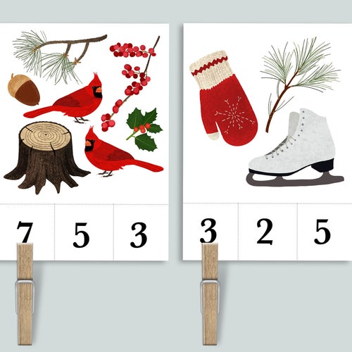 Mushroom Count and Clip Number Cards 1-20 Homeschool Math - Etsy