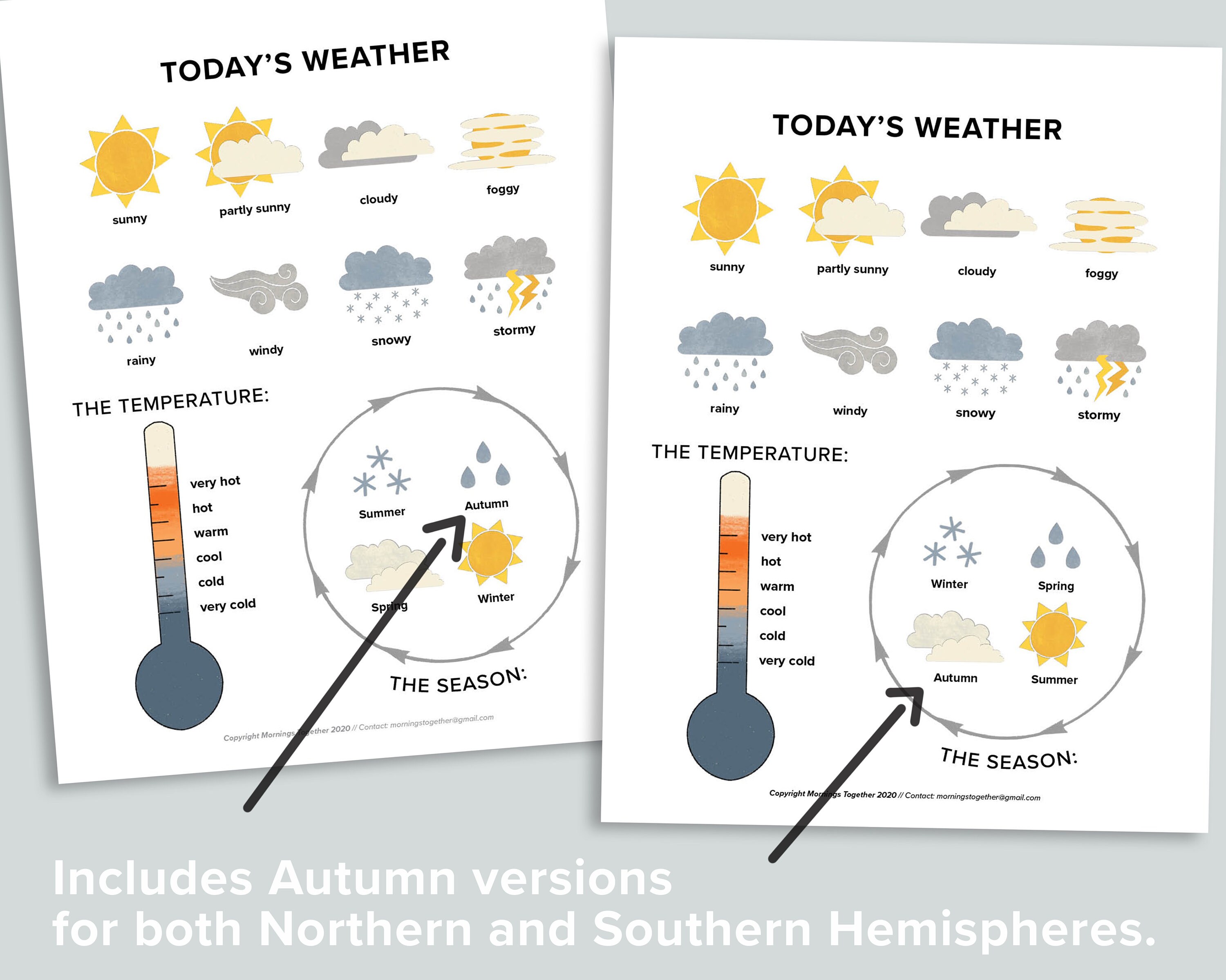 Today's Weather Printable Page Morning Basket Collective - Etsy