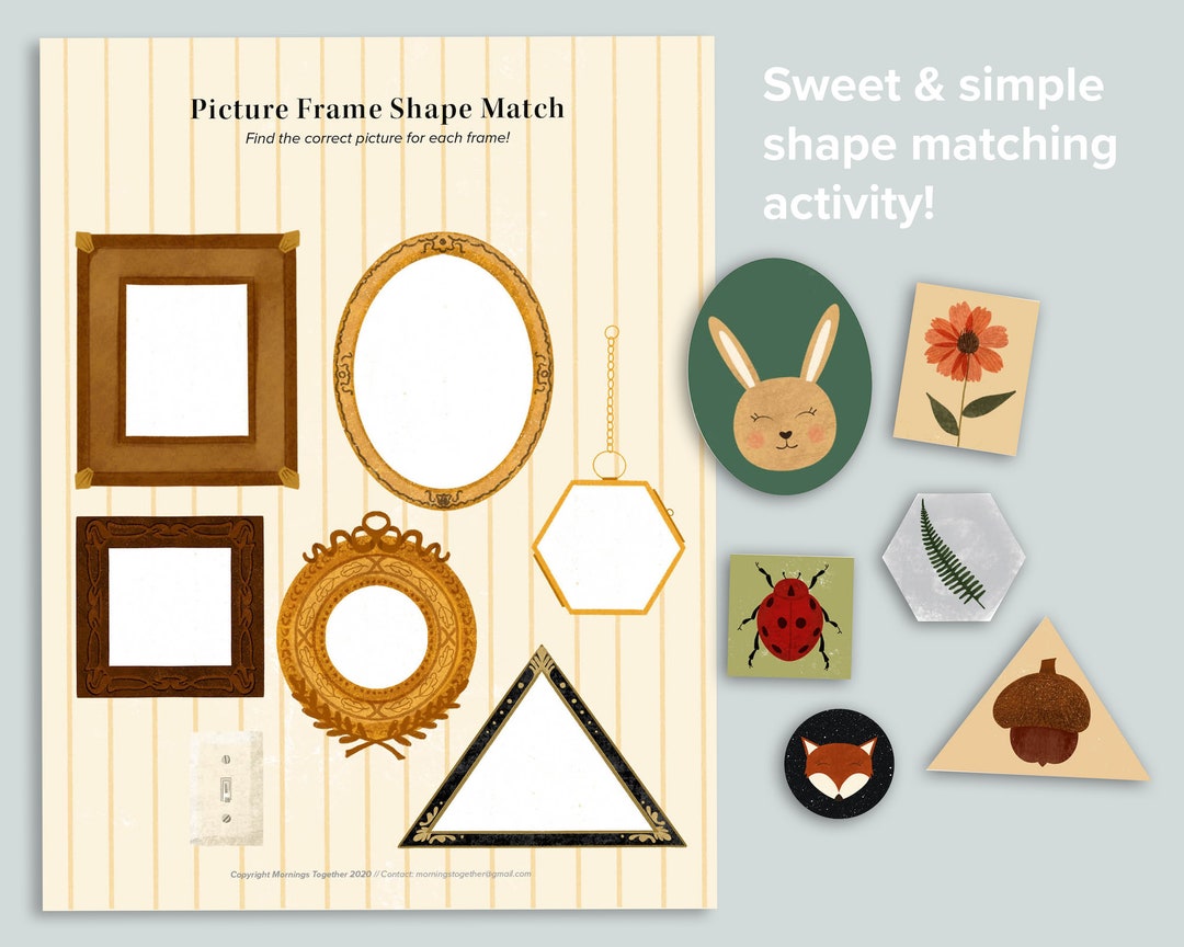 Preschool Shapes Matching Activity | Nature Shape Busy Book Pages ...